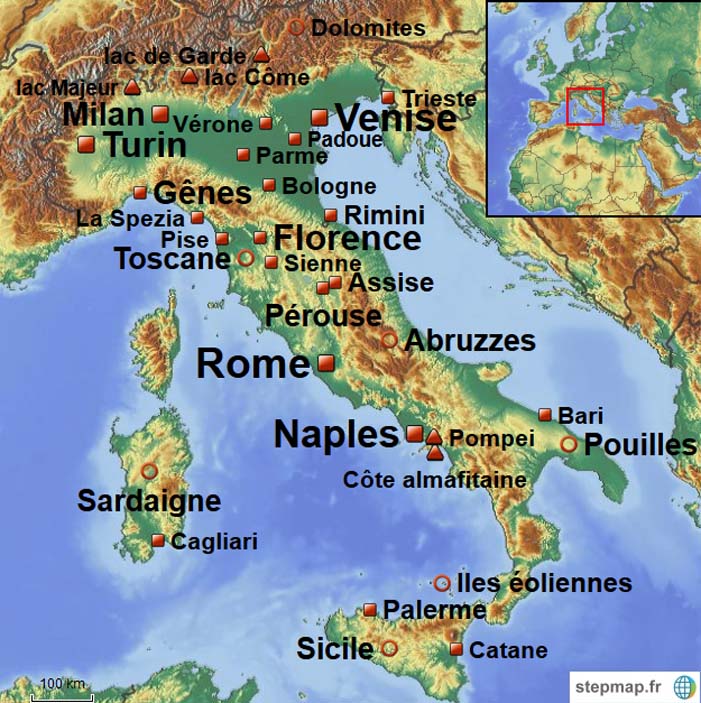 Michelin Map Carte De L Italie Avec Les Routes Et Les R gions Page 2 Michelin Map Carte De L Italie Avec Les Routes Et Les R gions Page 2